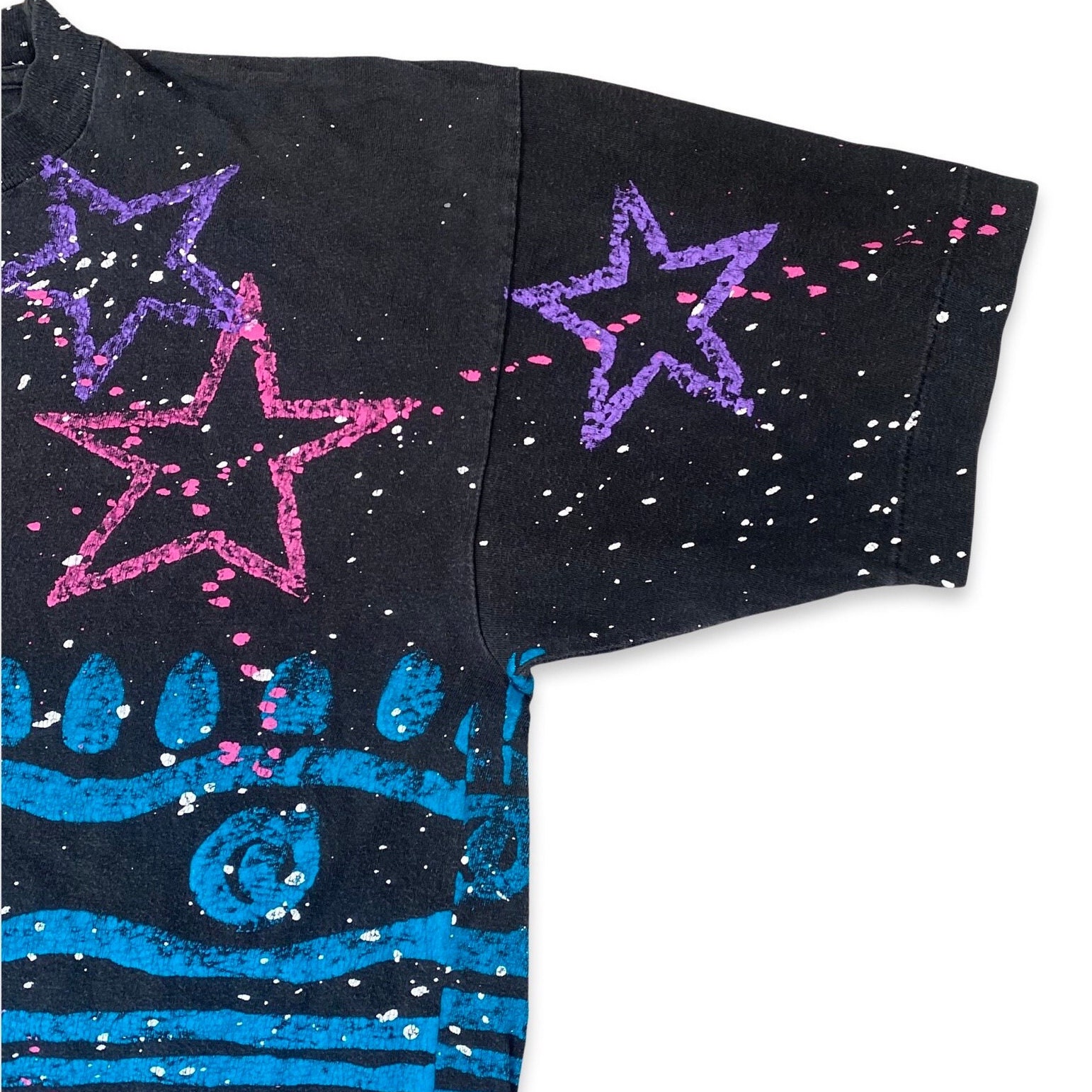 Vintage 80s Paint Splatter Tee - Etsy