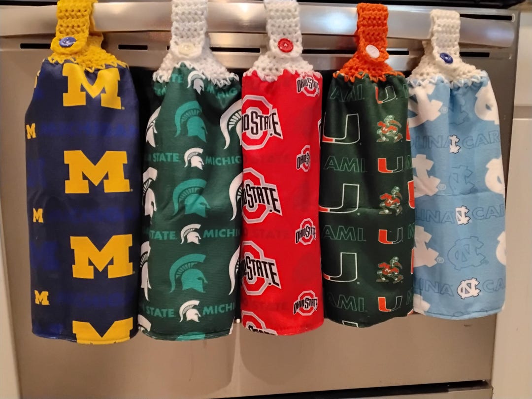 College Football Hanging Kitchen Hand Towels - Etsy