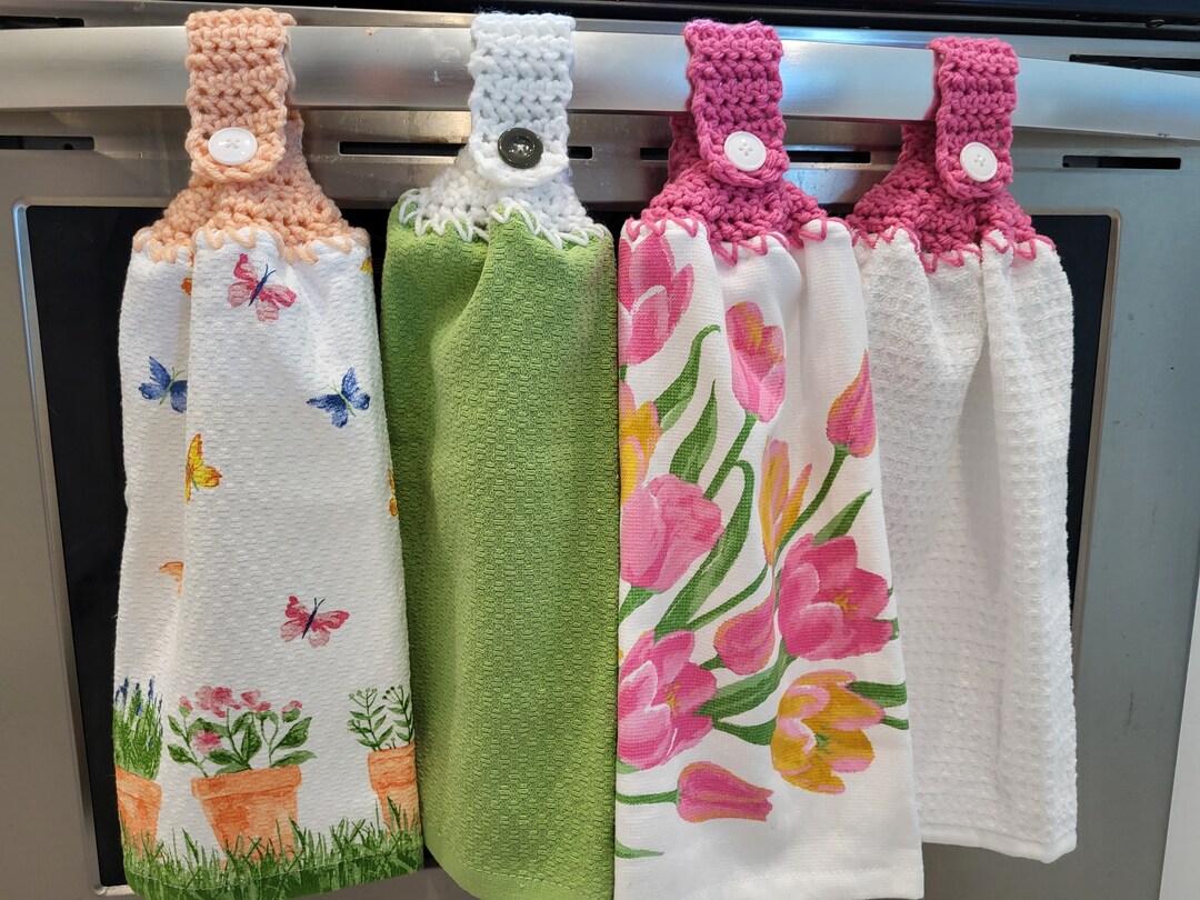 Spring Flowers Hanging Kitchen Towels - Etsy