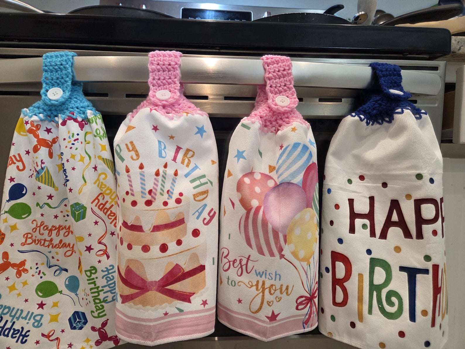 Happy Birthday Hanging Kitchen Hand Towels - Etsy