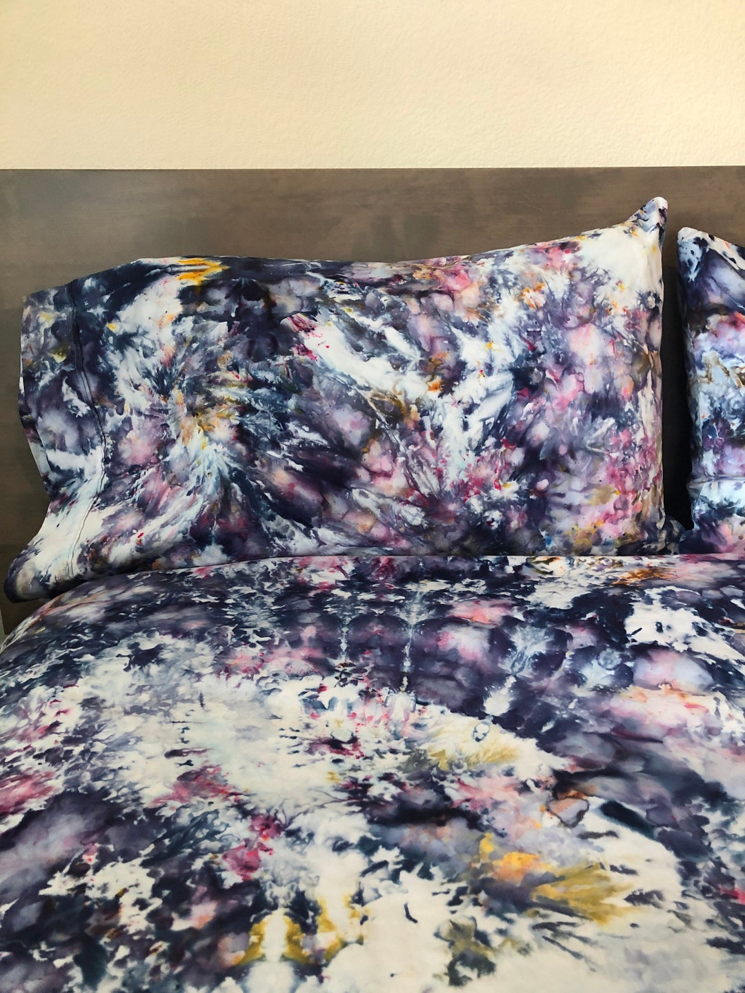 LUNA Ice Tie Dye Duvet Cover Set | Sheets | Pillowcases | Cotton Bed ...