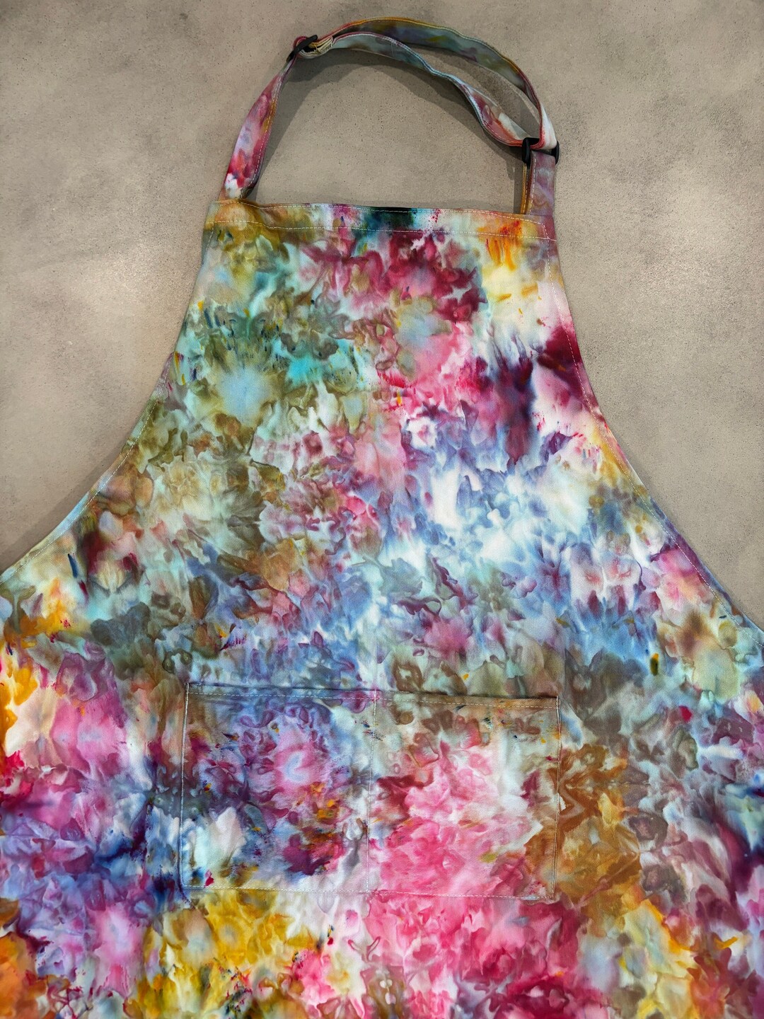 OJAI Ice Dyed Apron | Unisex Adult Tie Dye Adjustable Apron for the ...