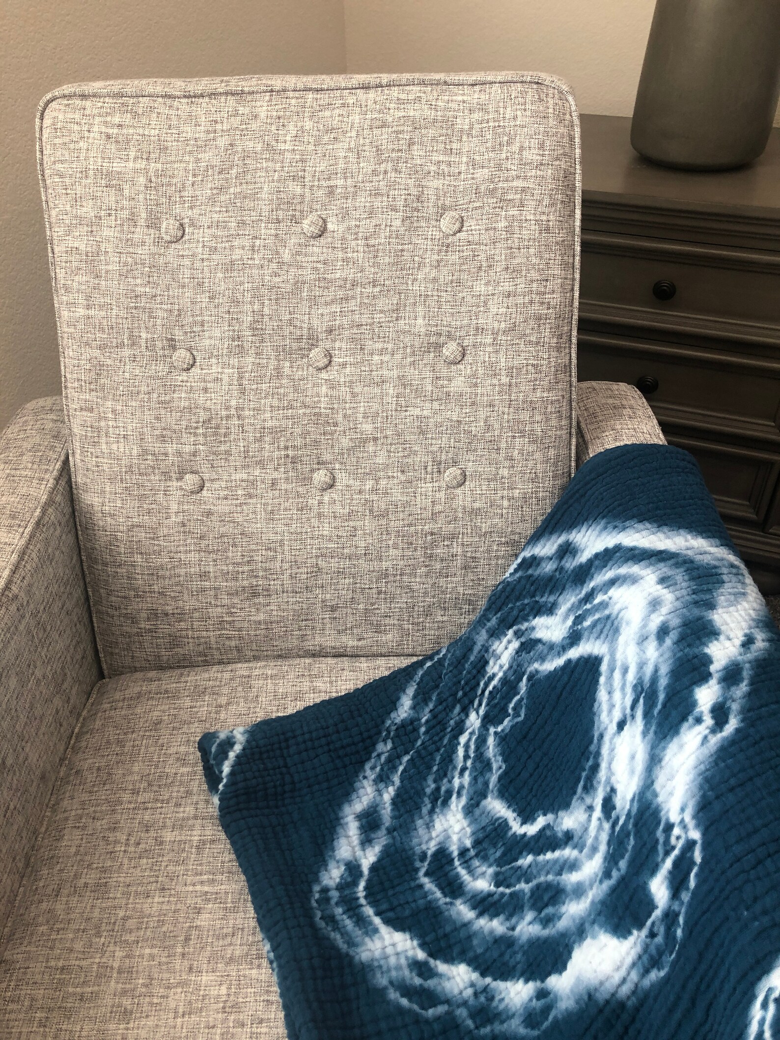 ENSO Muslin Gauze Throw Blanket in INDIGO Shibori Hand Dyed - Etsy