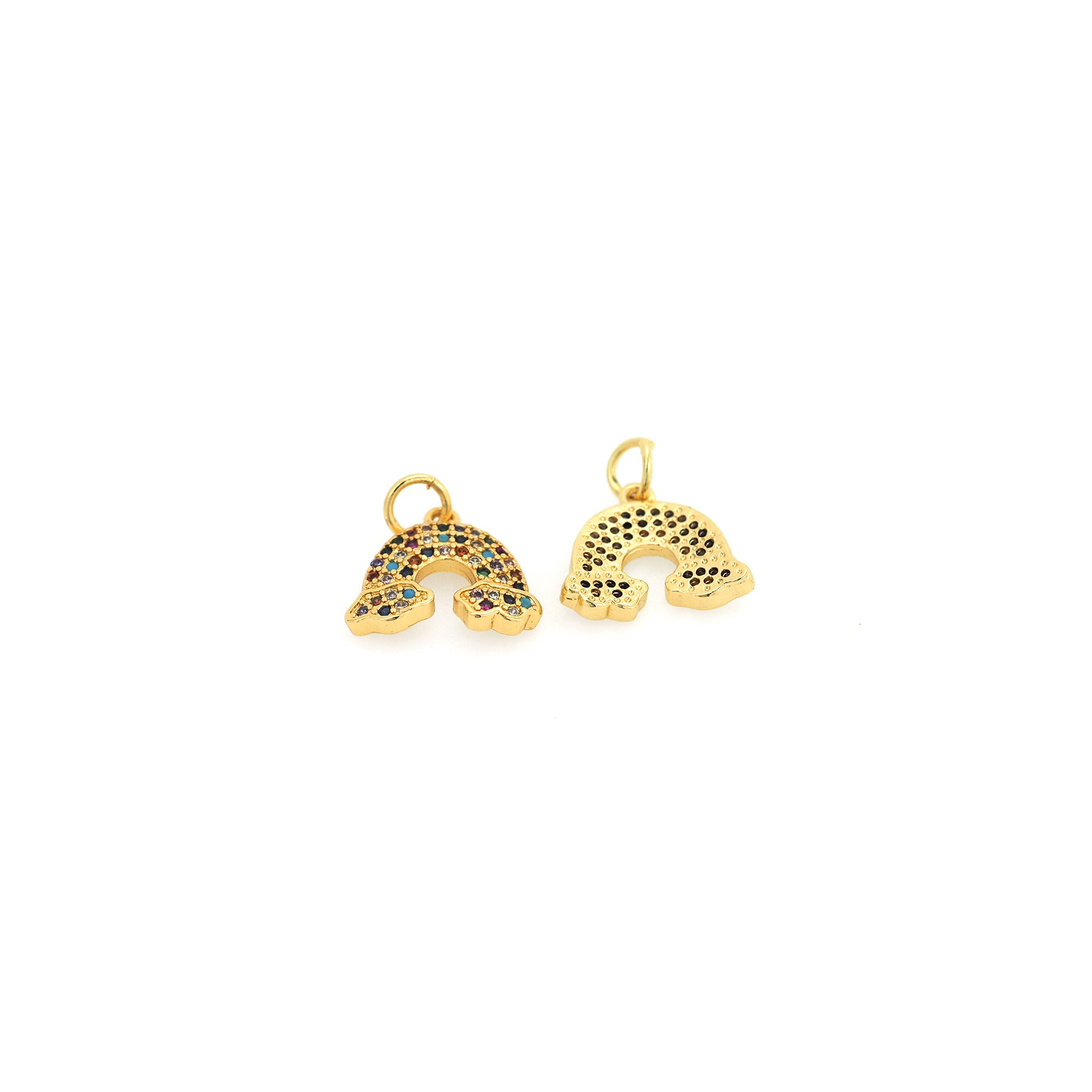 Dainty Rainbow Bridge Pendant, 18K Gold Filled Rainbow Bridge Charm ...