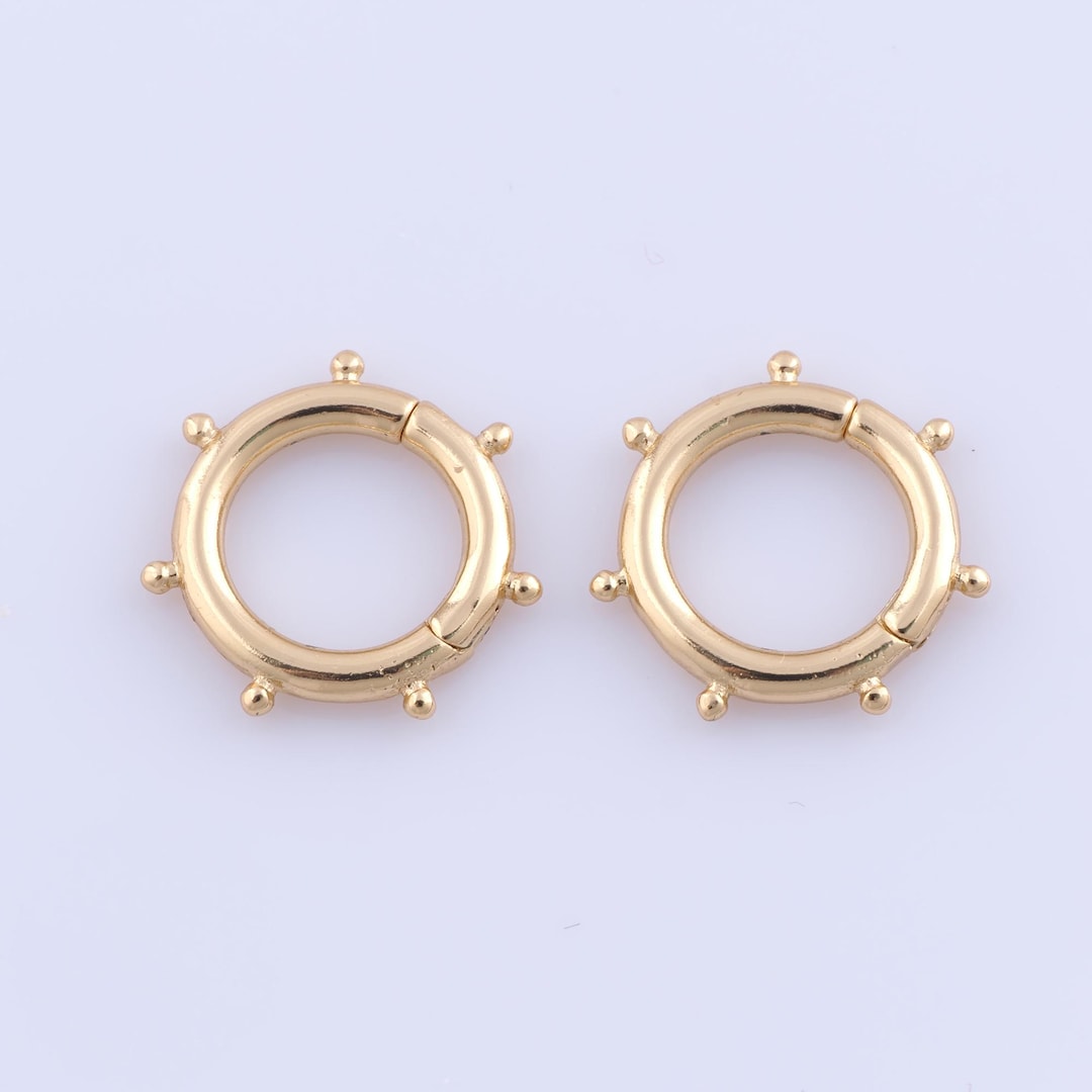 18K Gold Filled Round Clasps, Snap Clasps, Open End Clasps, DIY Jewelry ...