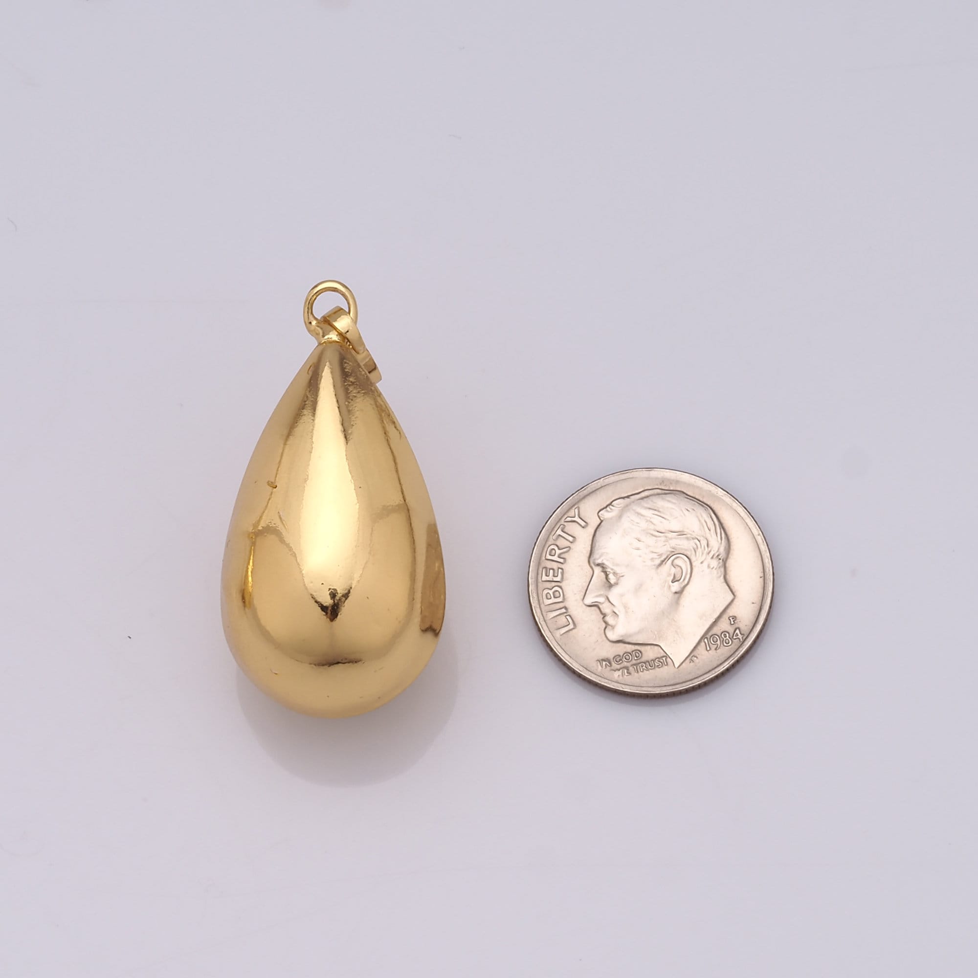 Water Drop Pendant, 18K Gold Filled Teardrop Charms, Gold Water Drop ...