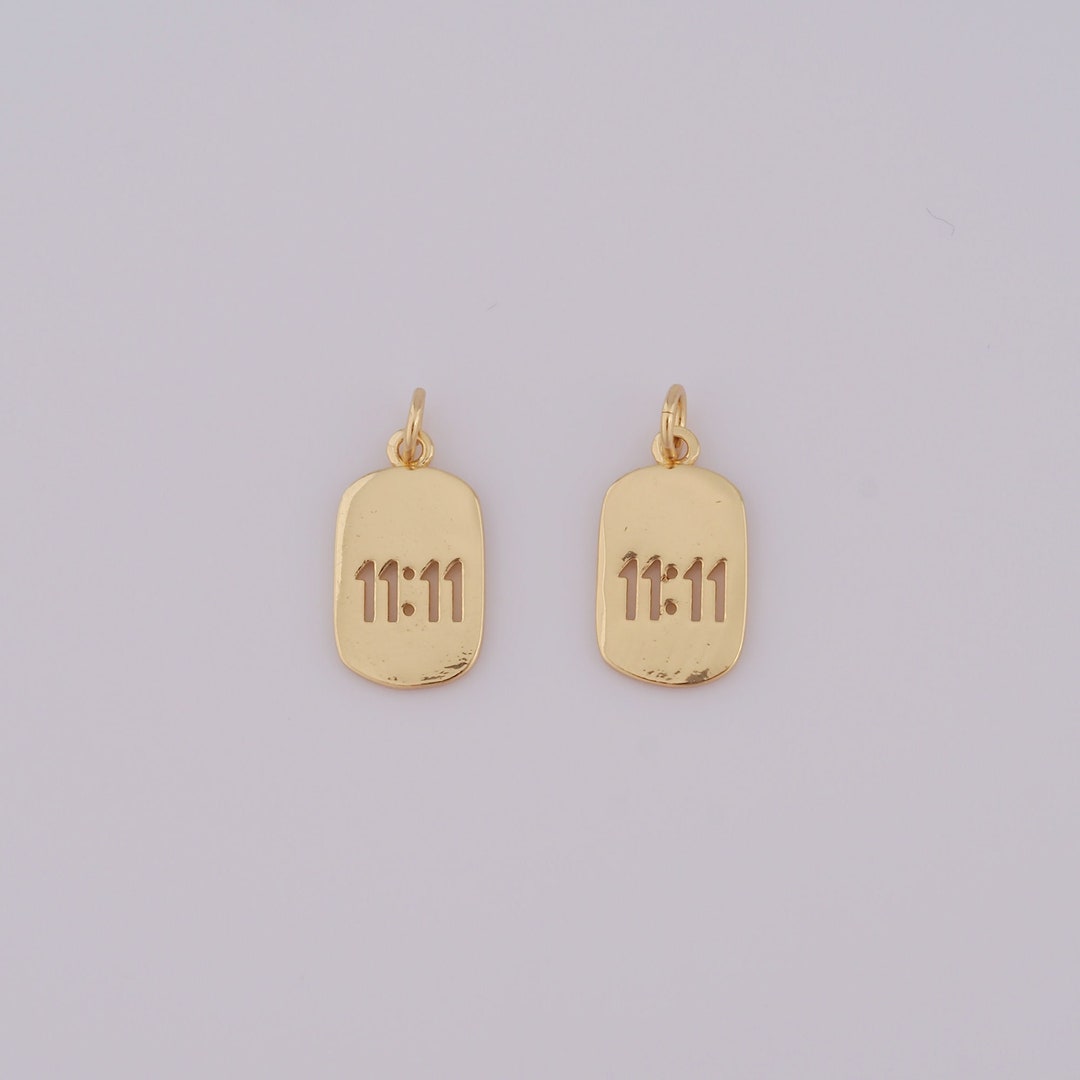 18K Gold Filled Time Pendant,gold Digital Charms,digital Charms DIY ...