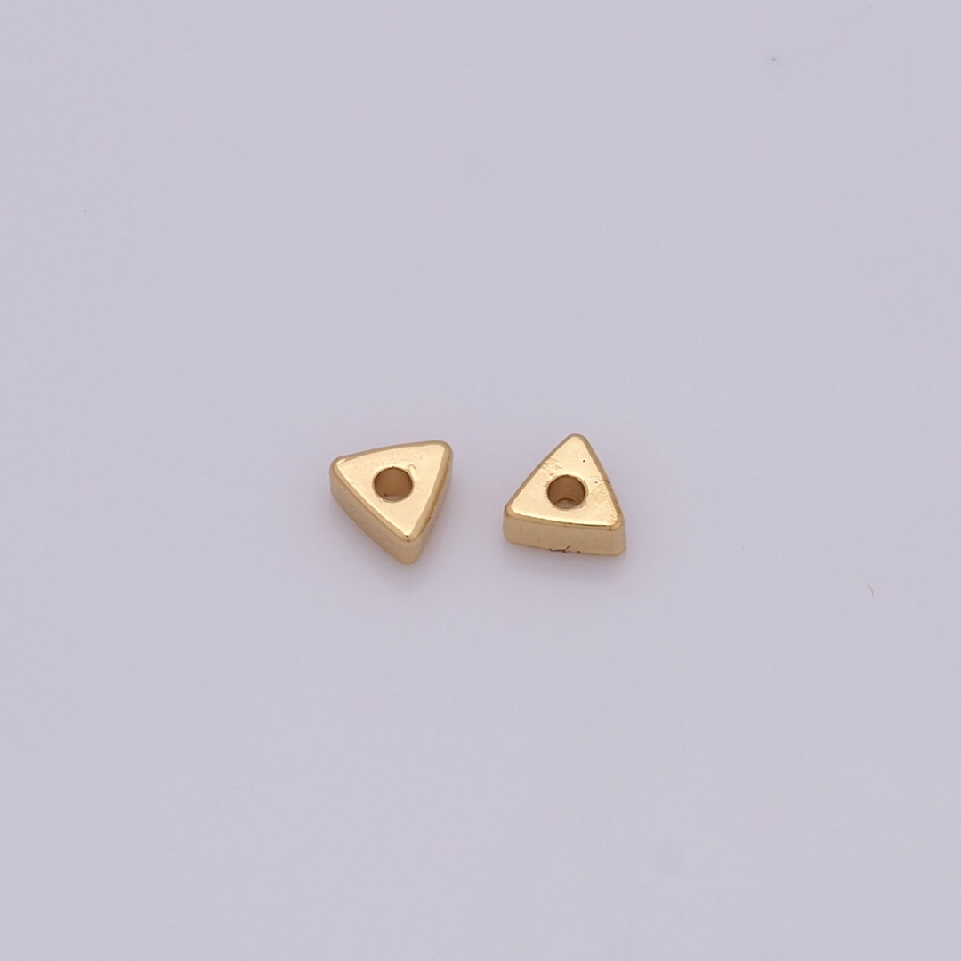 18K Gold Filled Triangle Spacer Beads,triangle Beads,triangle Beads for ...
