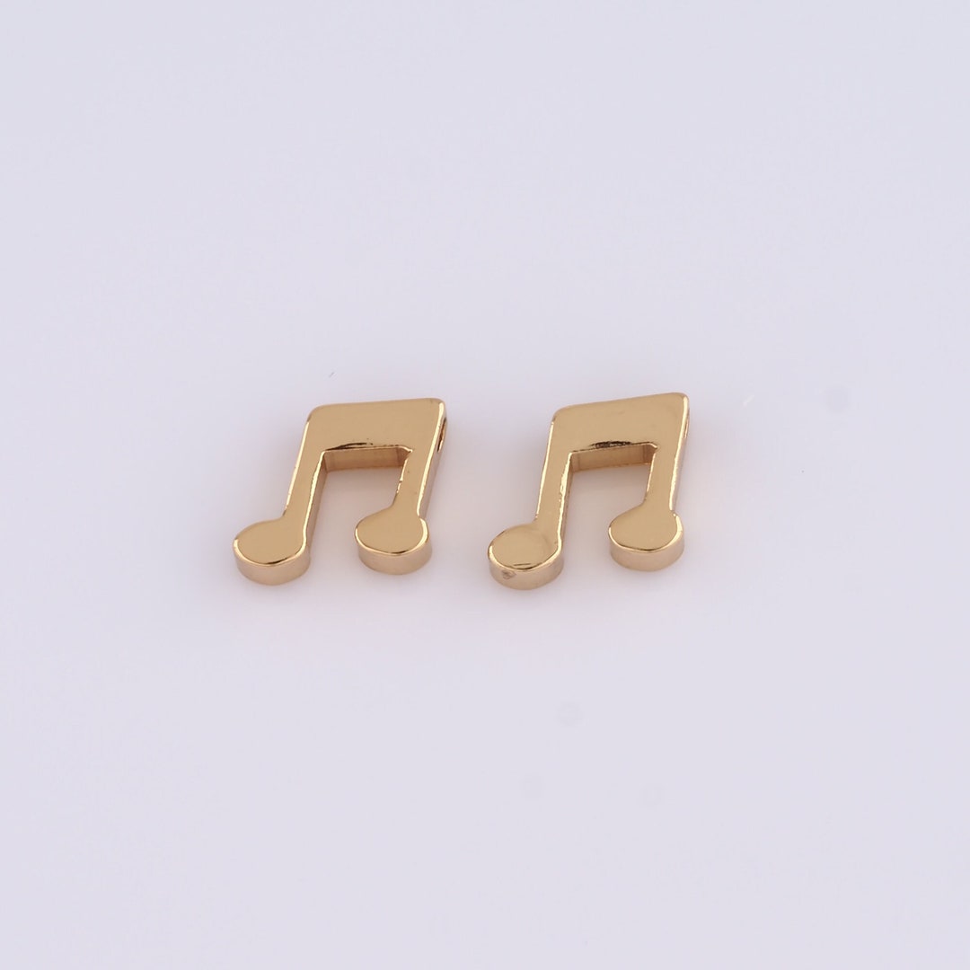 18K Gold Filled Musical Note Spacer Beads,musical Note Beads,musical ...