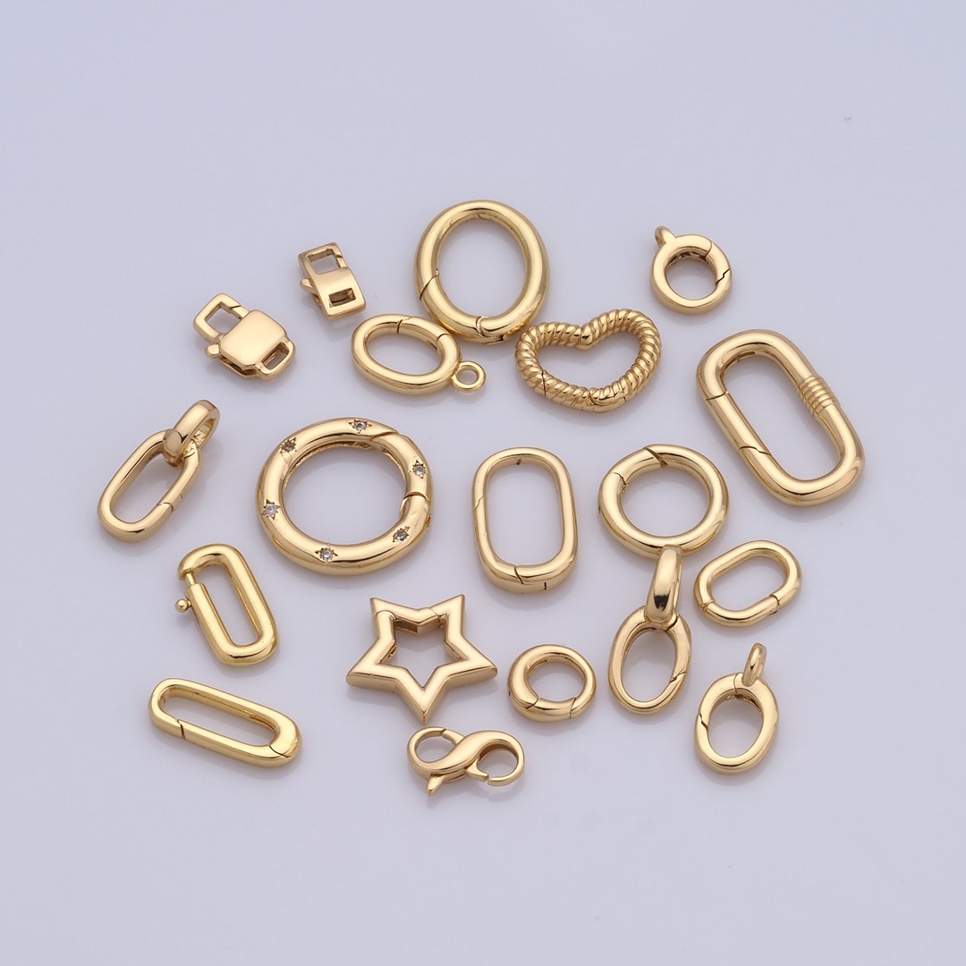 Snap Clasp,18k Gold Filled Heart Clasp,star Clasp, Necklace Clasp ...