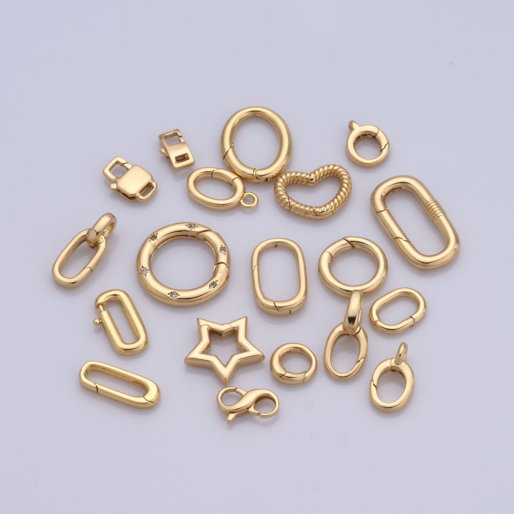 Snap Clasp,18k Gold Filled Heart Clasp,star Clasp, Necklace Clasp ...