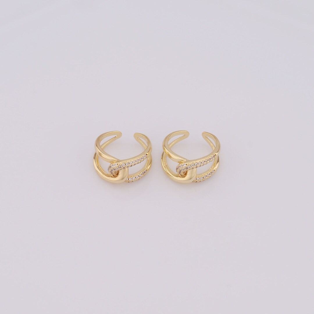 18K Gold Filled Wrap Ring, CZ Opening Ring, Gift for Her - Etsy