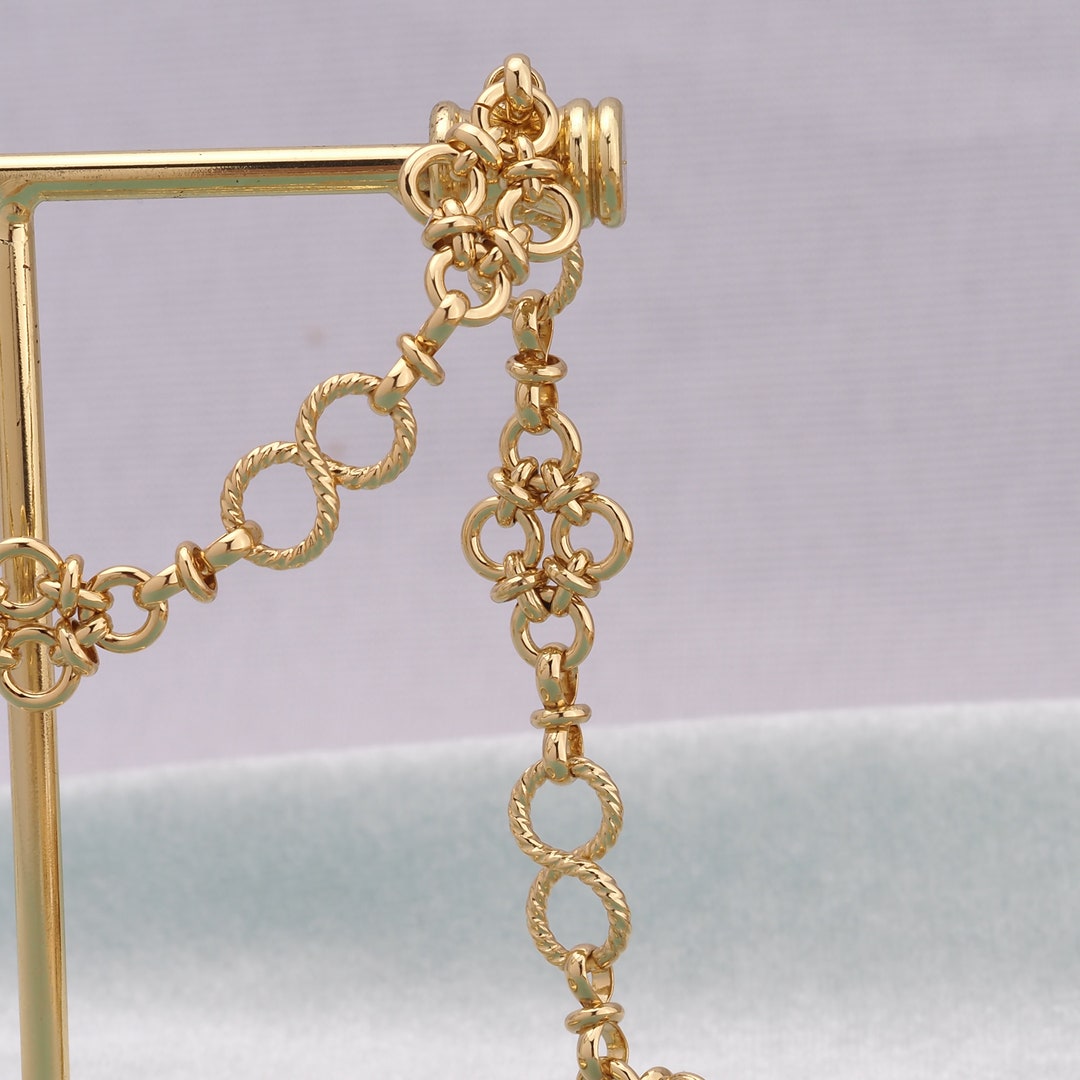18K Gold Filled Figure 8 Chain,semi Finished Chain for DIY Bracelet ...