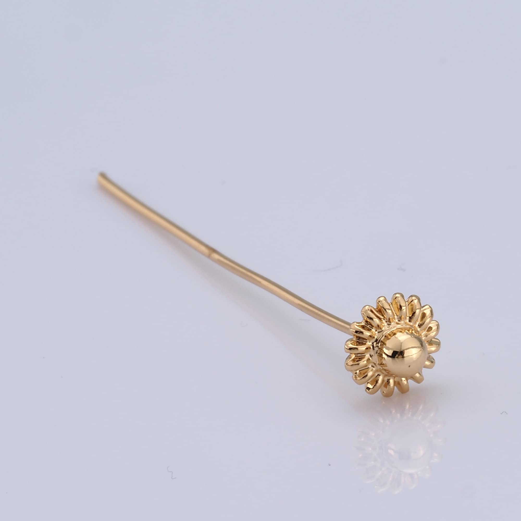 18K Gold Filled Flower Head Pins,gold Flower Head Pins,flower Head Pins ...