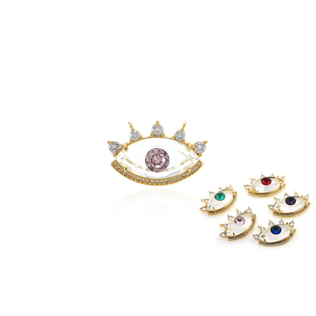 Eye Pendant 18K Gold Filled Evil Eye Charm Lucky Eye - Etsy