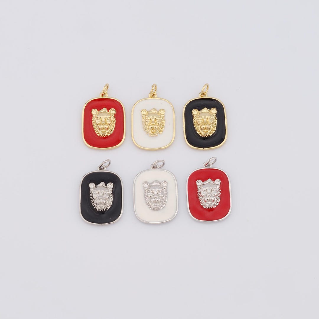 18K Gold Filled Tiger Pendant,tiger Charms,tiger Charms, DIY Bracelet ...