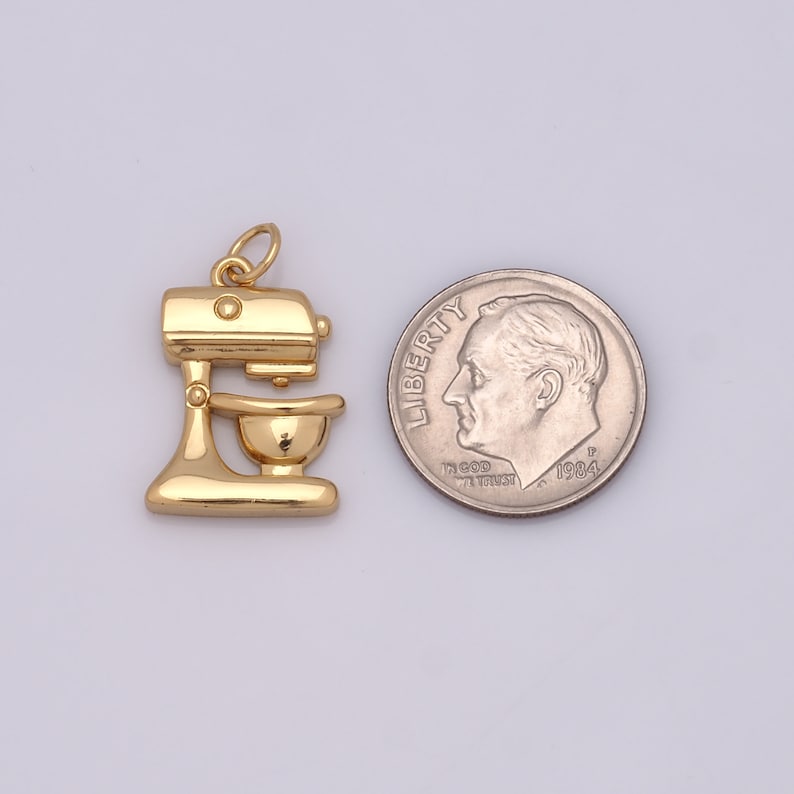 18K Gold Filled Stand Mixer Pendant,gold Mixer Charms,stand Mixer ...