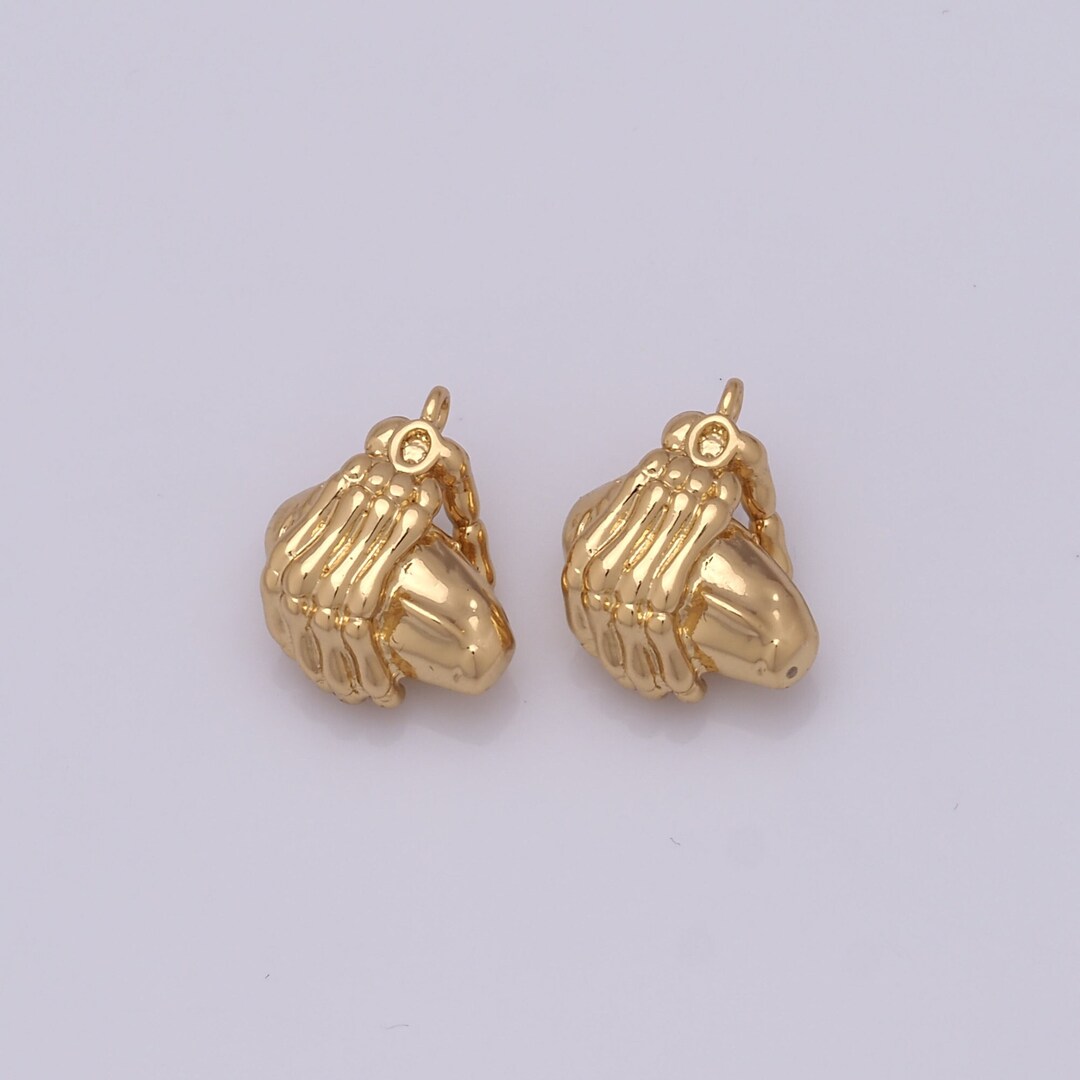 18K Gold Filled Hand Pendant,gold Hand Charms,hand Charms DIY Bracelet ...