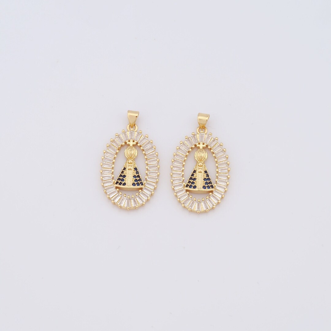 18K Gold Filled Papal Pendant,gold CZ Religion Charms,christian Charms ...