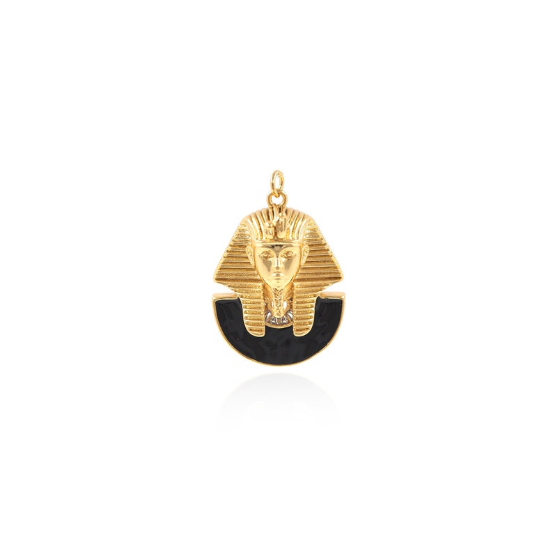 Enamel Sphinx Pendant 18K Gold Filled Pharaoh Pendant - Etsy