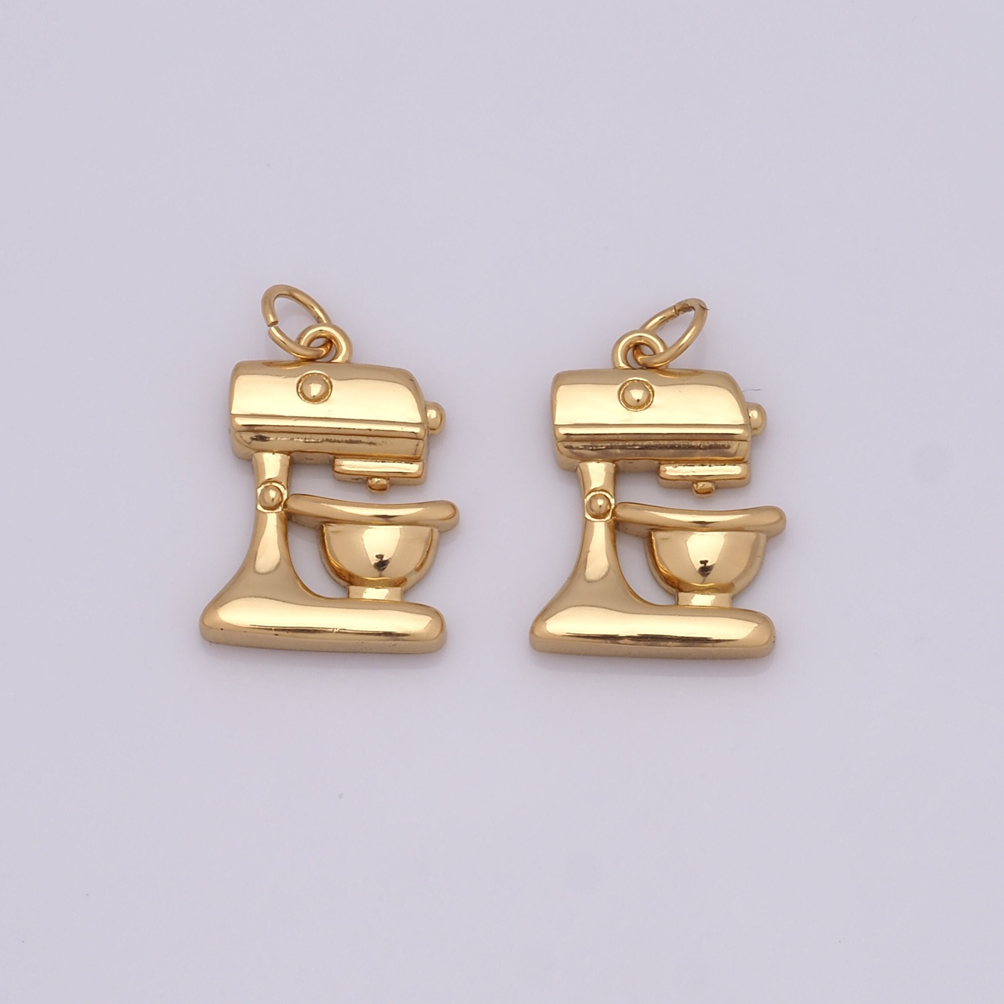 18K Gold Filled Stand Mixer Pendant,gold Mixer Charms,stand Mixer ...