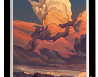 Ed Mell Lithograph desert Rain C. 1990, Signed - Etsy