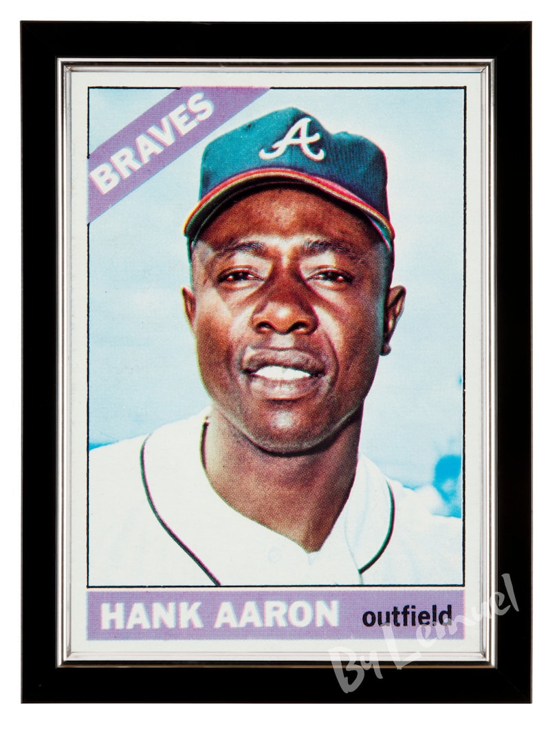 Hank Aaron 1966 Topps Baseball Gift Poster Print Unframed - Etsy