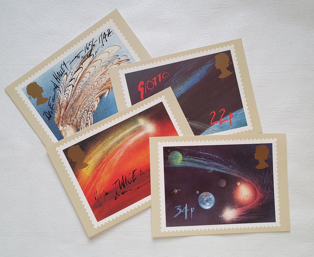 Halley's Comet PHQ Stamp Postcards Set No.90 1986 Giotto - Etsy