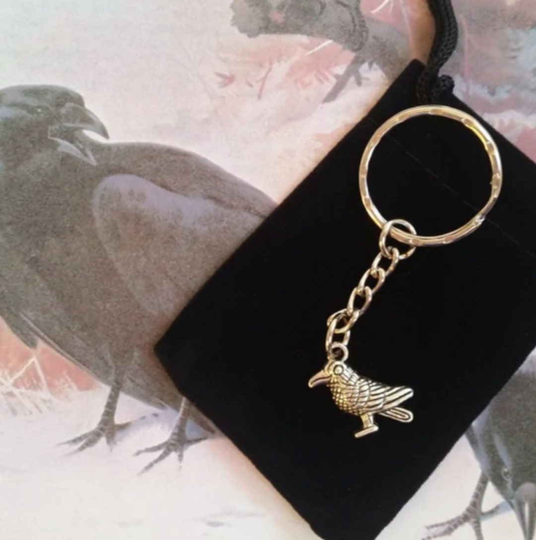 Crow Raven Keyring Chain. Grim Dark Goth Pagan Corvid Claw. Poe ...
