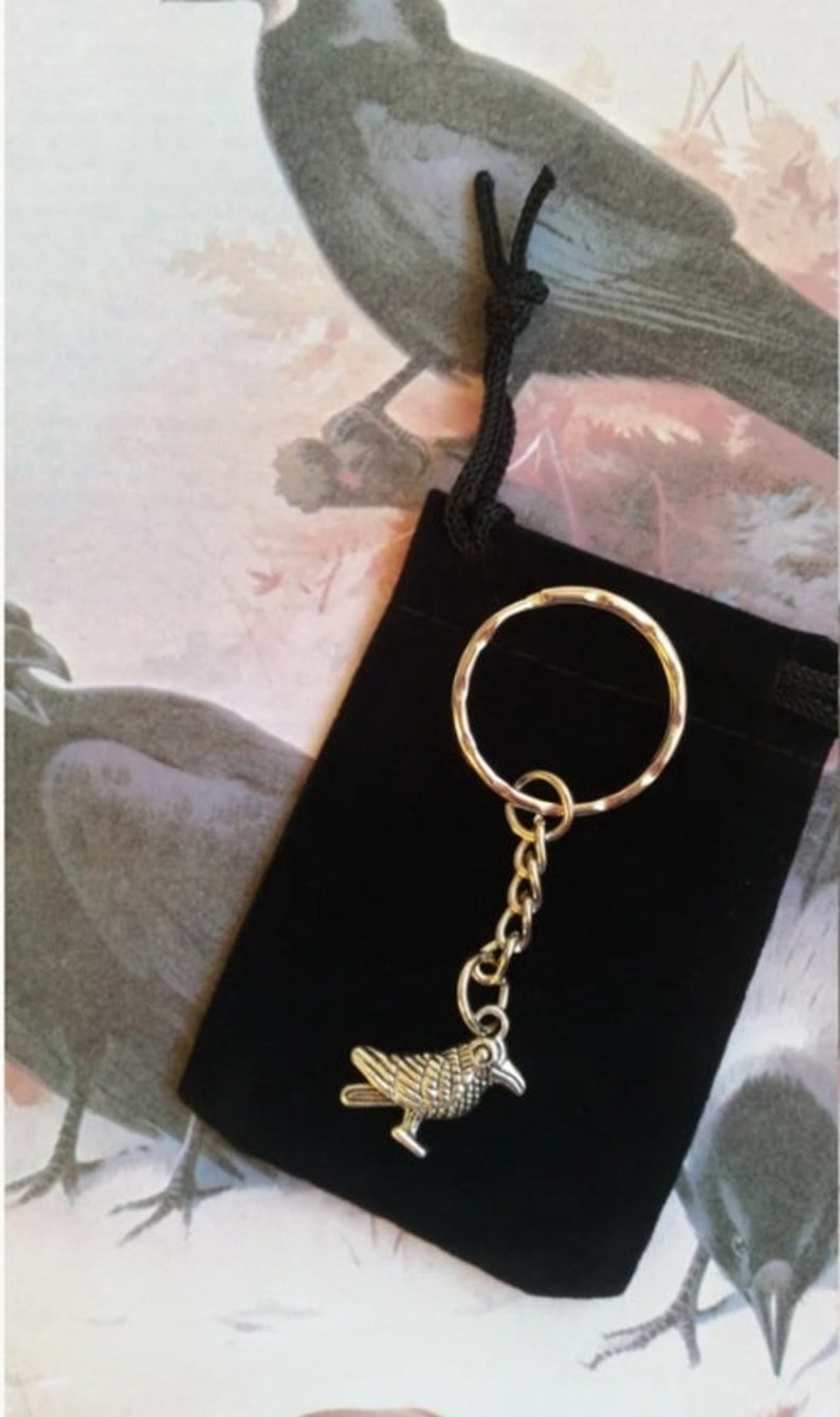 Crow Raven Keyring Chain. Grim Dark Goth Pagan Corvid Claw. Poe ...