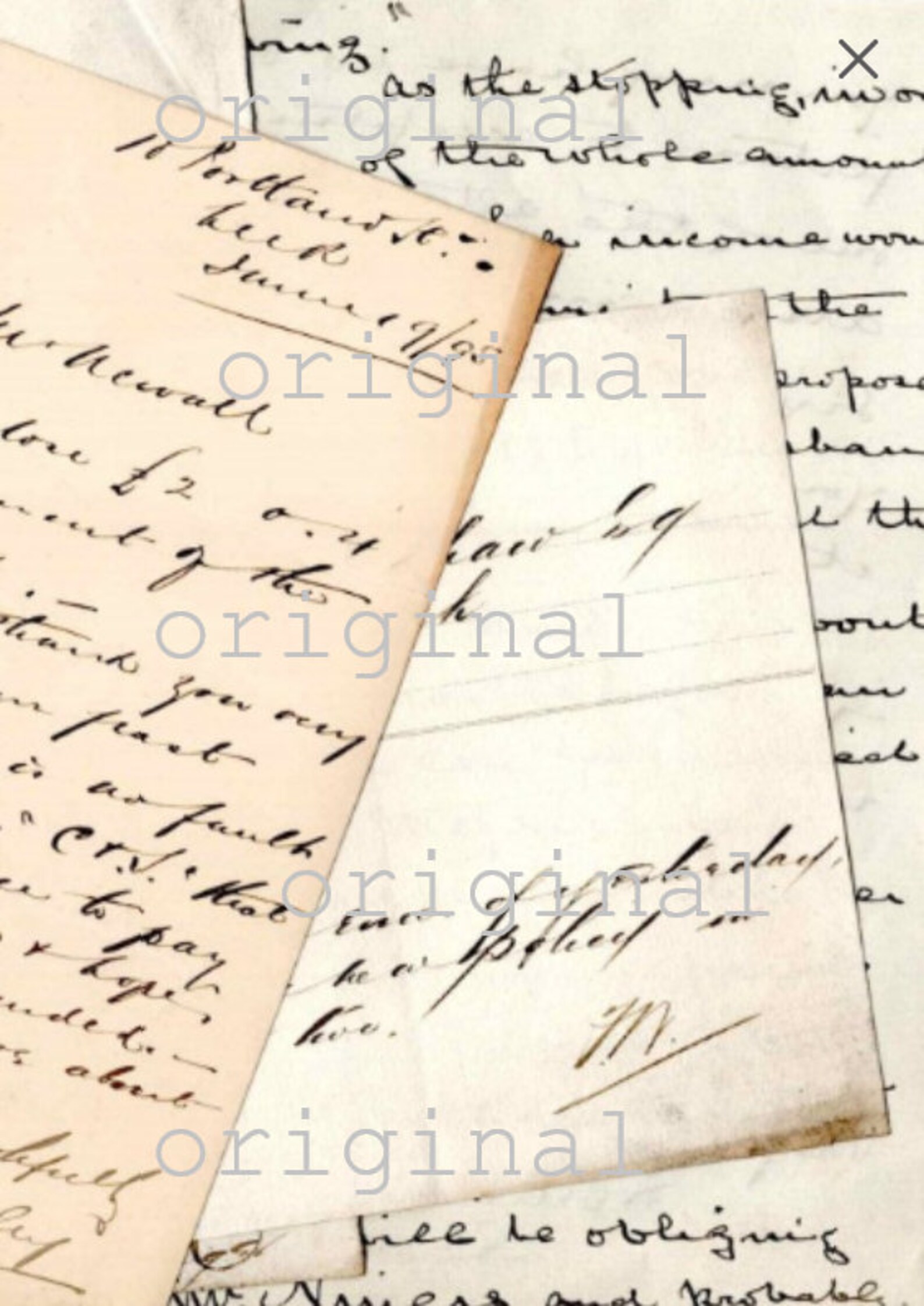 4 Vintage Antique Handwritten Letters & Memorandum 1895, Instant ...