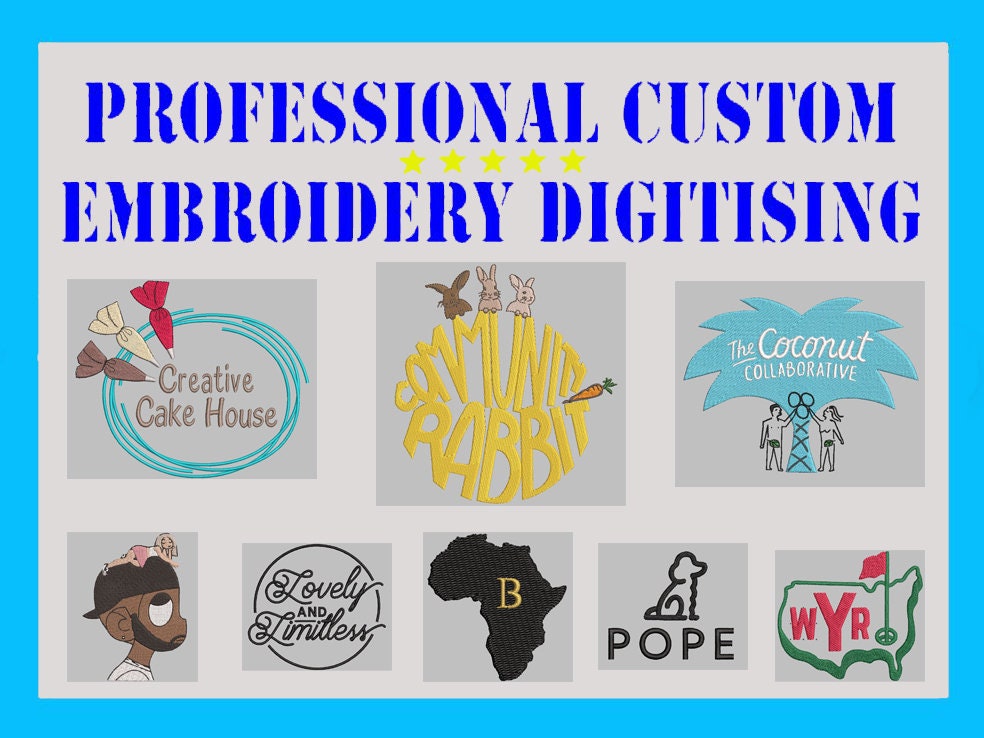 Professional Custom Embroidery Digitisation for Personal and - Etsy UK