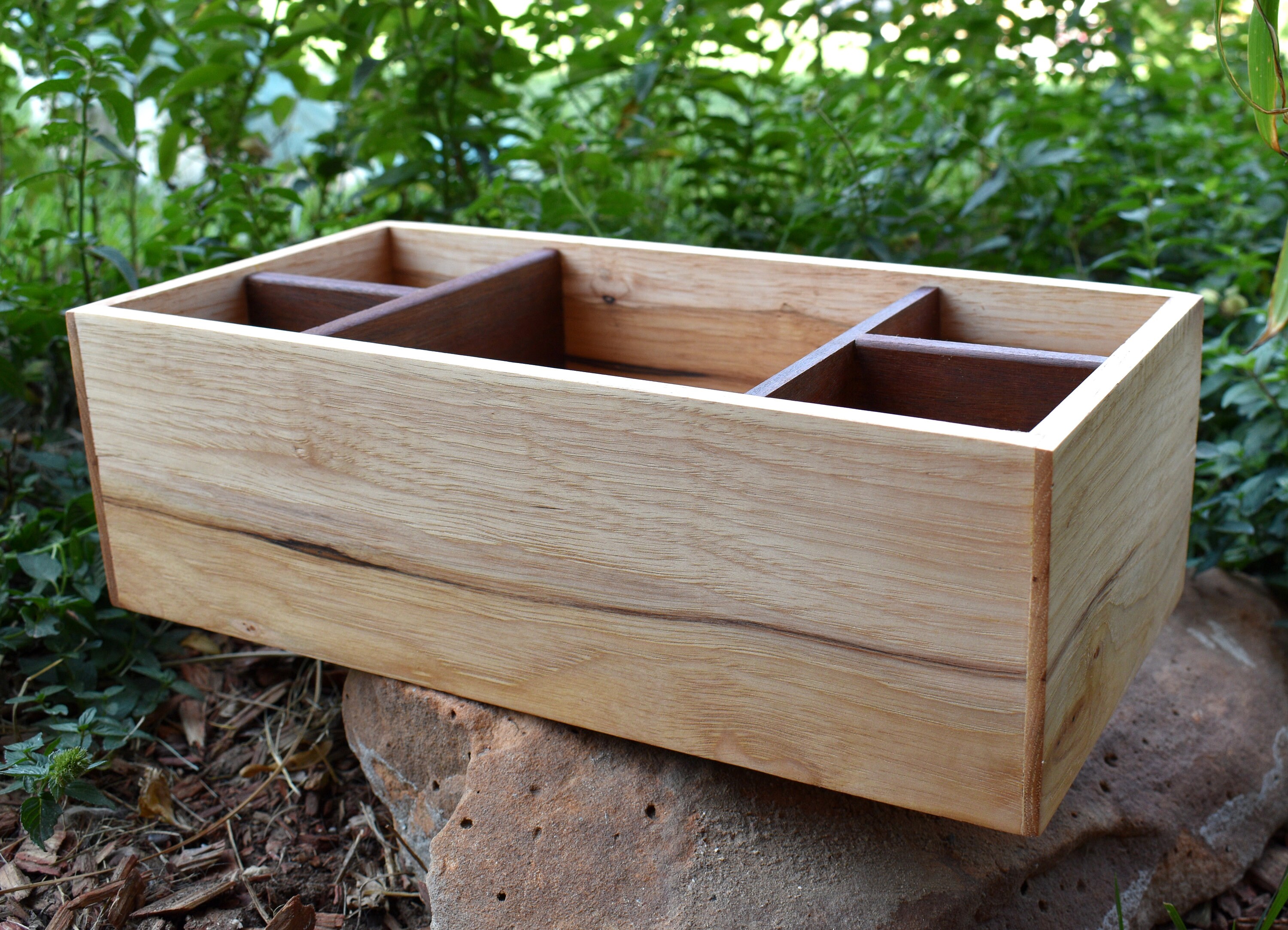 Handmade One of Kind Hardwood Box With Compartments Keepsakes Made of ...