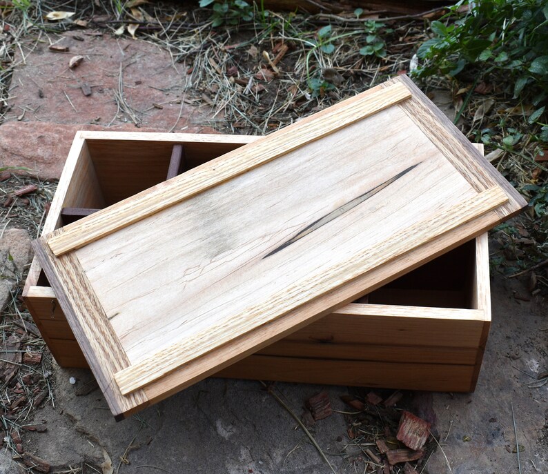 Handmade One of Kind Hardwood Box With Compartments Keepsakes Made of ...