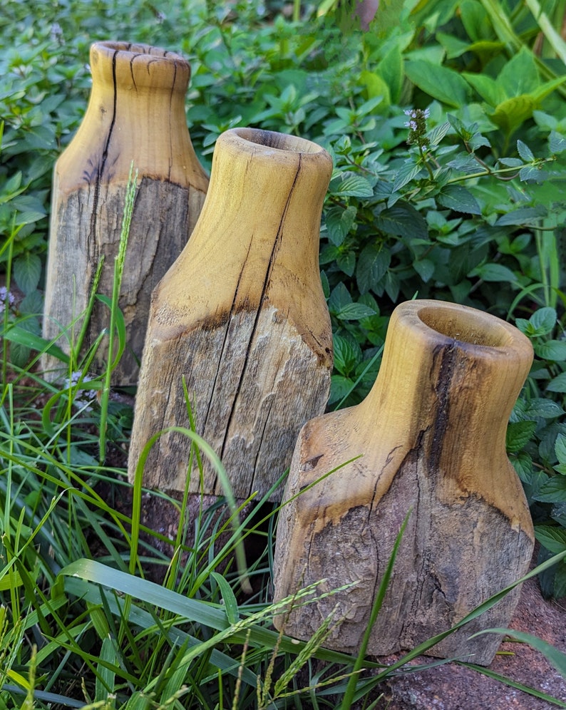 Upcycled Wood Vase Set, Rustic Farmhouse Decor - Etsy