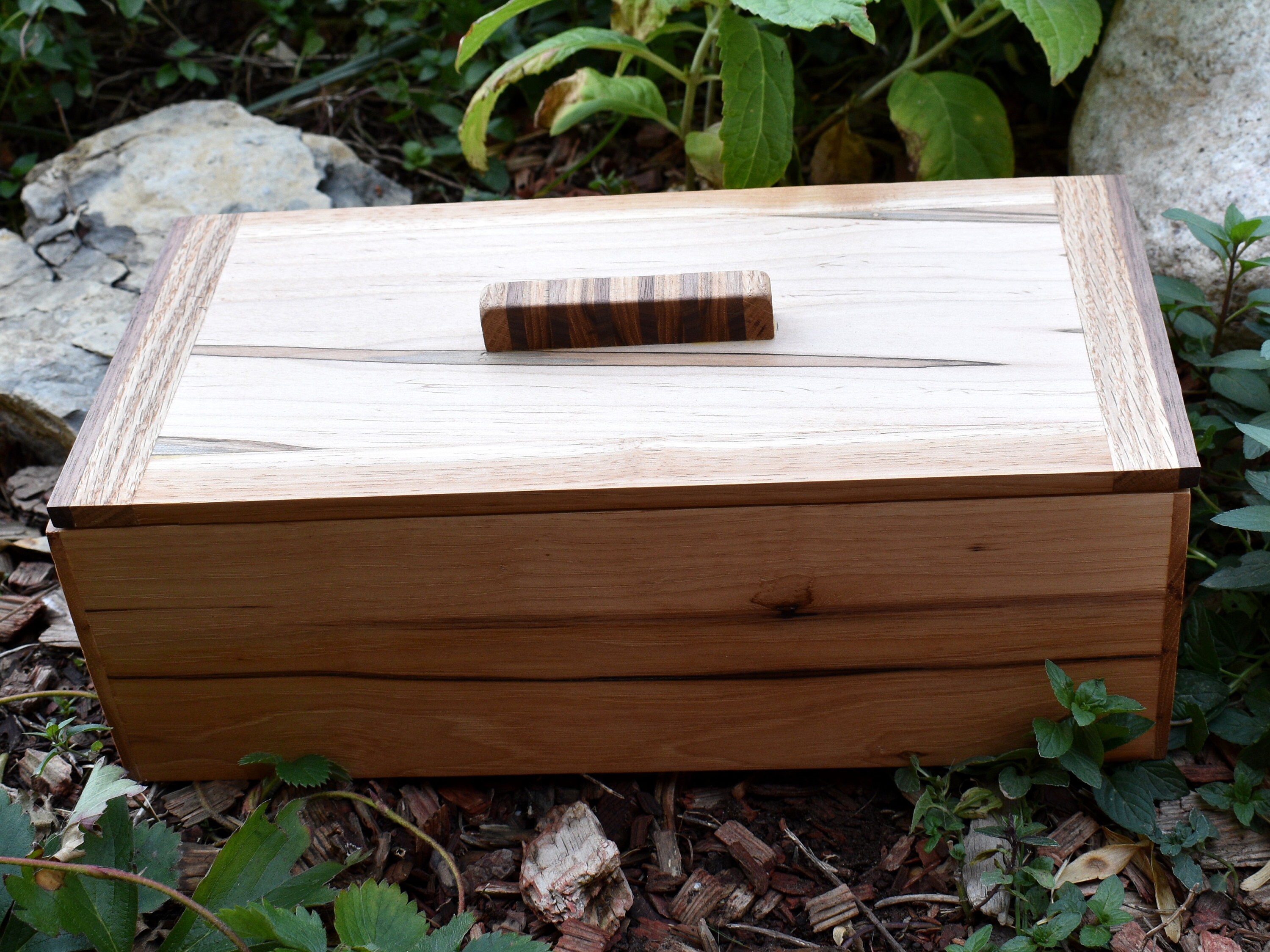 Handmade One of Kind Hardwood Box With Compartments Keepsakes Made of ...