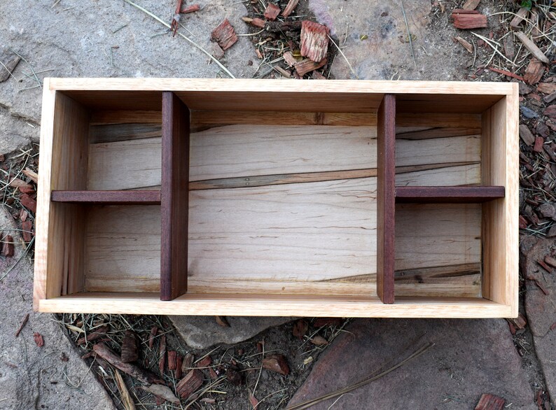 Handmade One of Kind Hardwood Box With Compartments Keepsakes Made of ...