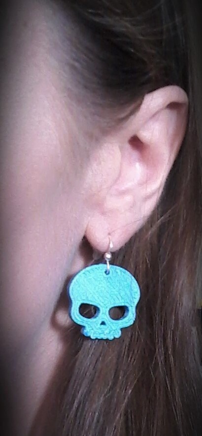 Skull Earrings 3D Printed | Etsy
