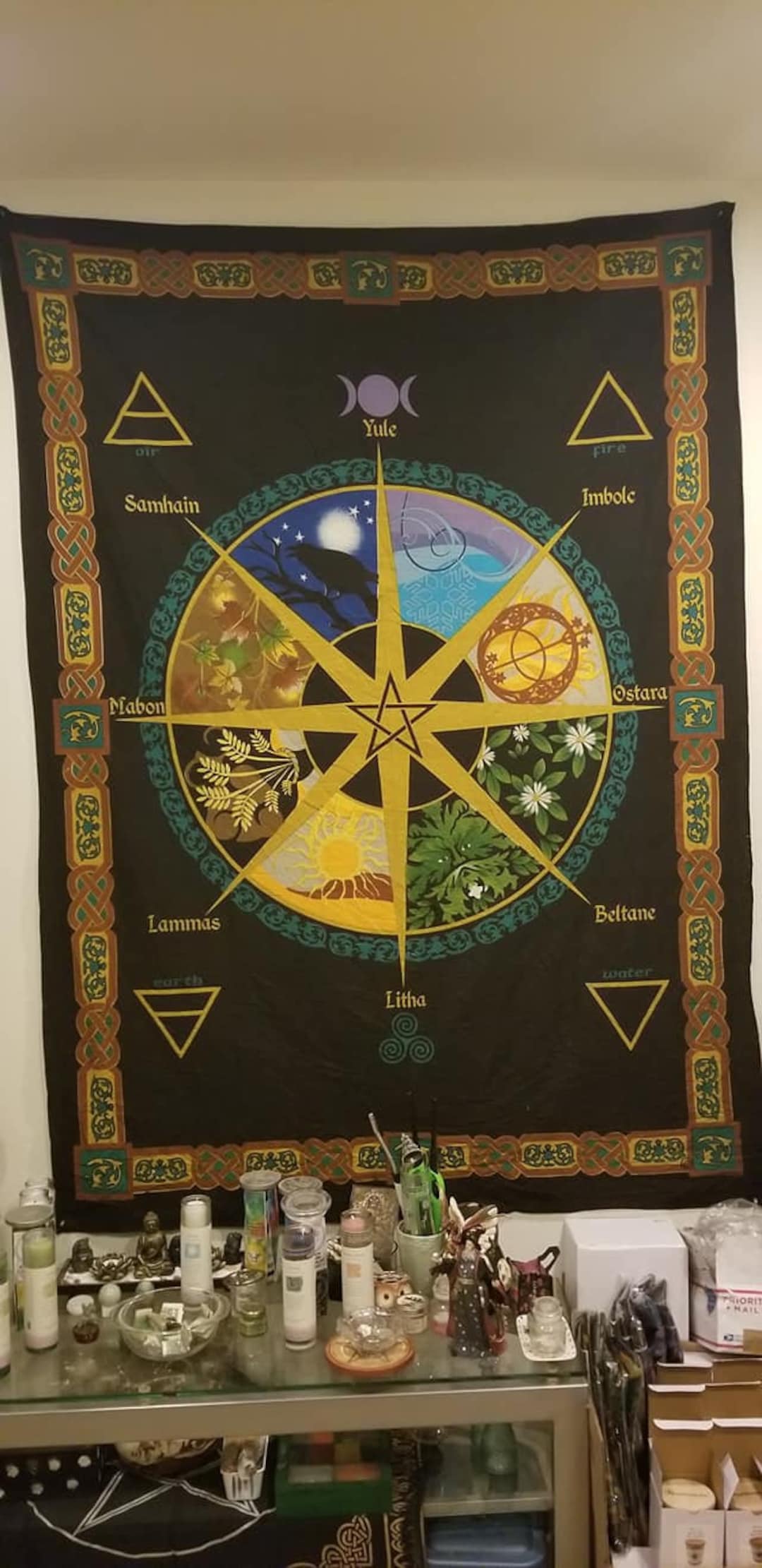 Large Pagan Calendar Cloth Tapestry - Etsy