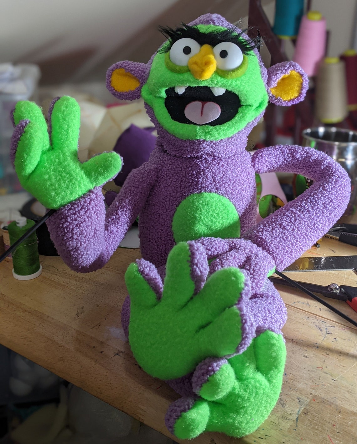 UzzyWorks Professional Monkey-Ogre Puppet. Handmade by Justin | Etsy