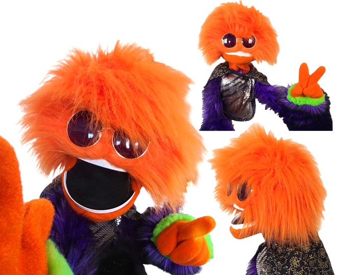 Rock Star Monster Professional Puppet by Uzzyworks. Hand Puppet "muppet ...