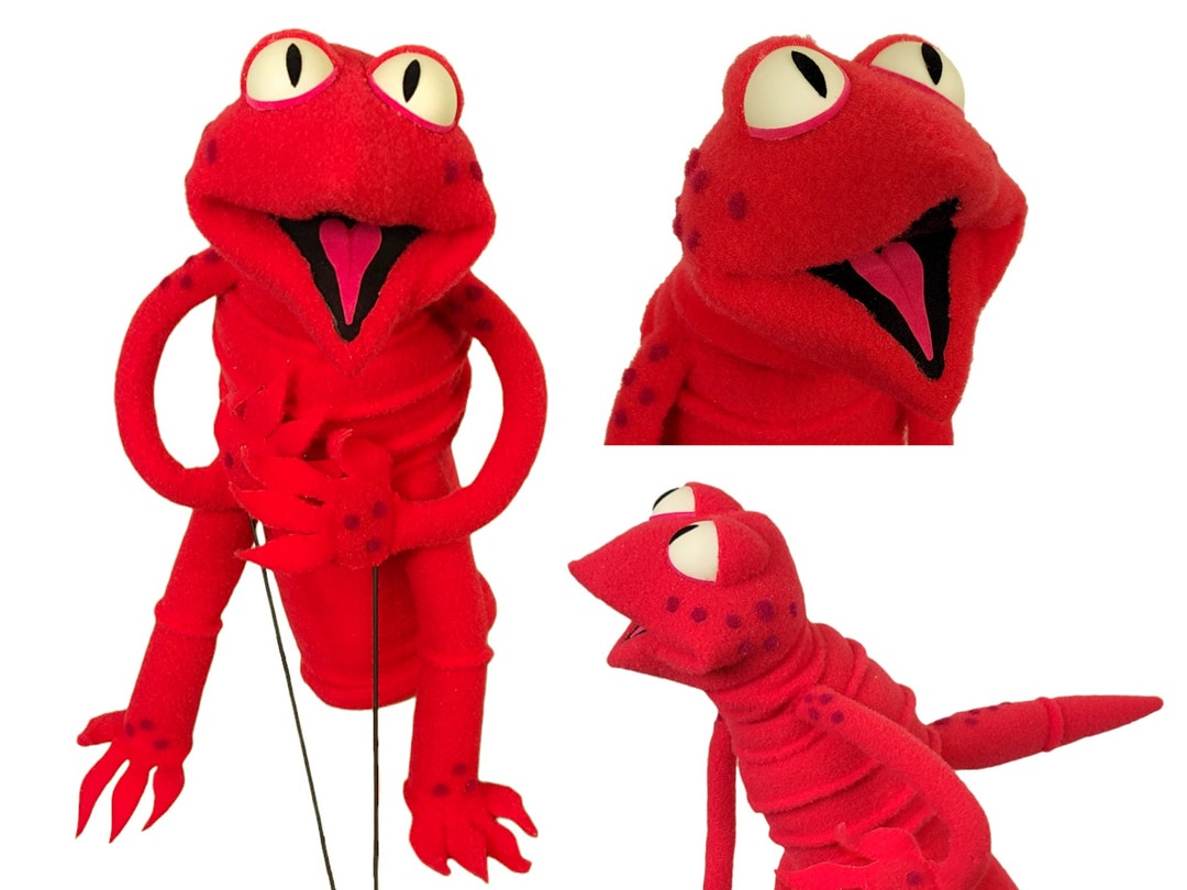 Red Lizard Professional Puppet by Uzzyworks. Hand and Rod muppet-style ...