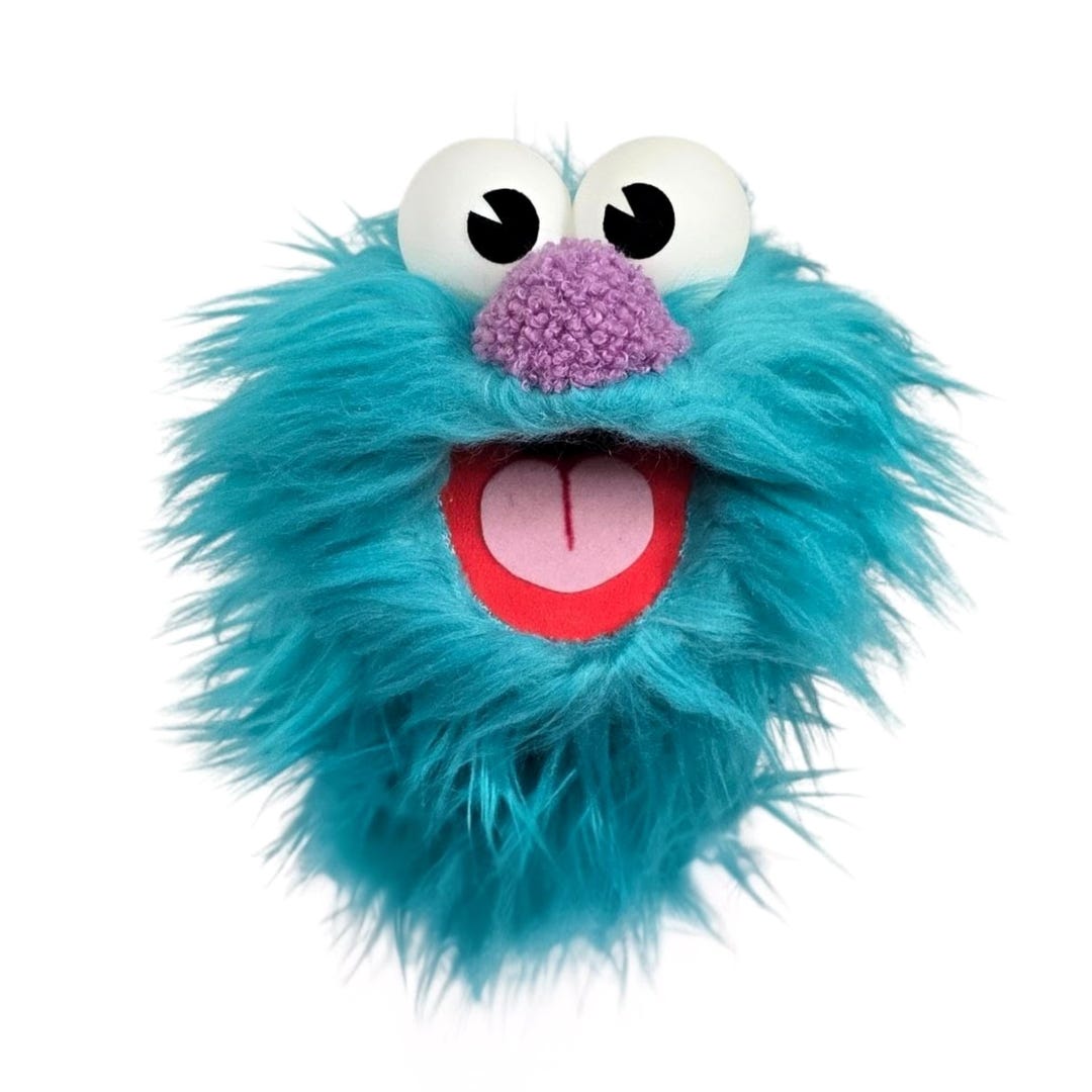 Wackadoo Monster Practice Puppet. Blue Creature. Professional Handmade ...
