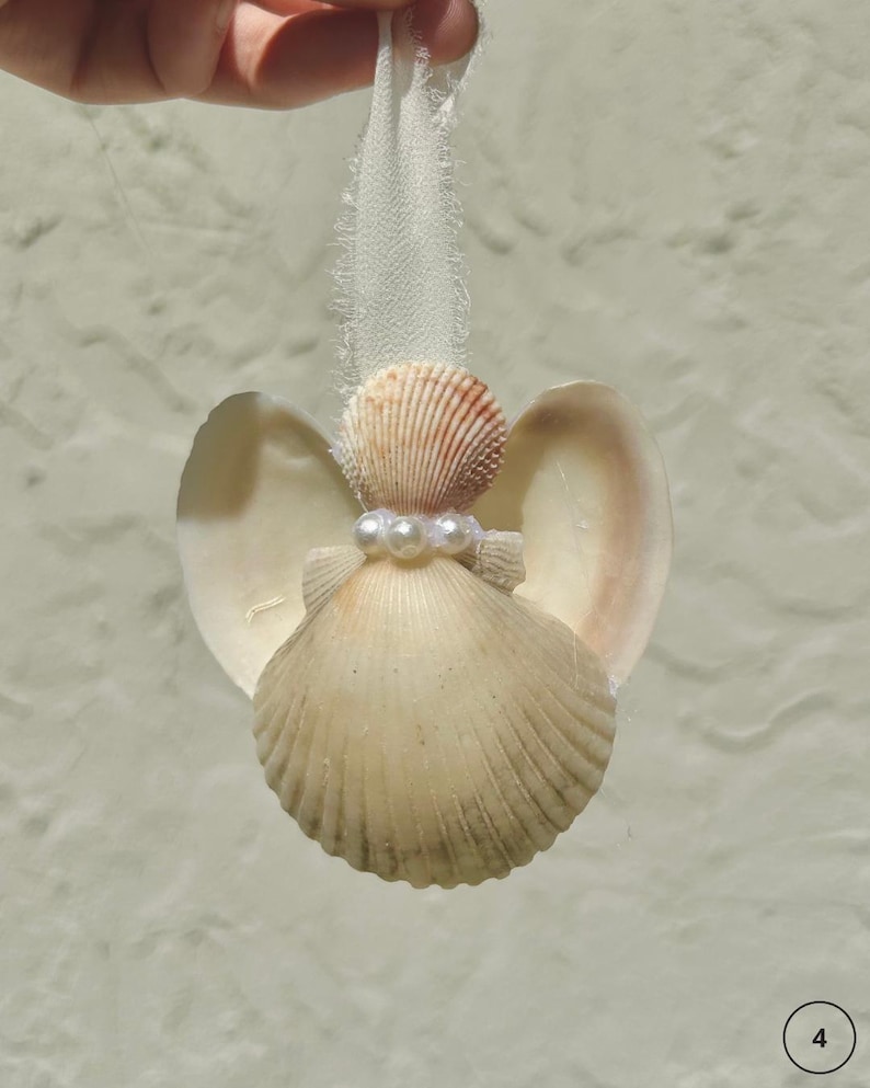 Handmade Seashell Angel Ornament: Coastal Christmas Decor - Etsy