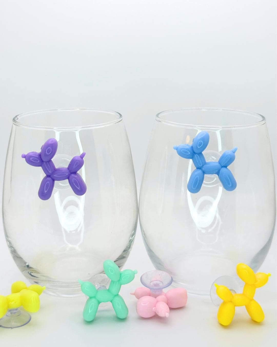 Balloon Dog Drink Markers: Stemless Wine Glass Charms - Etsy
