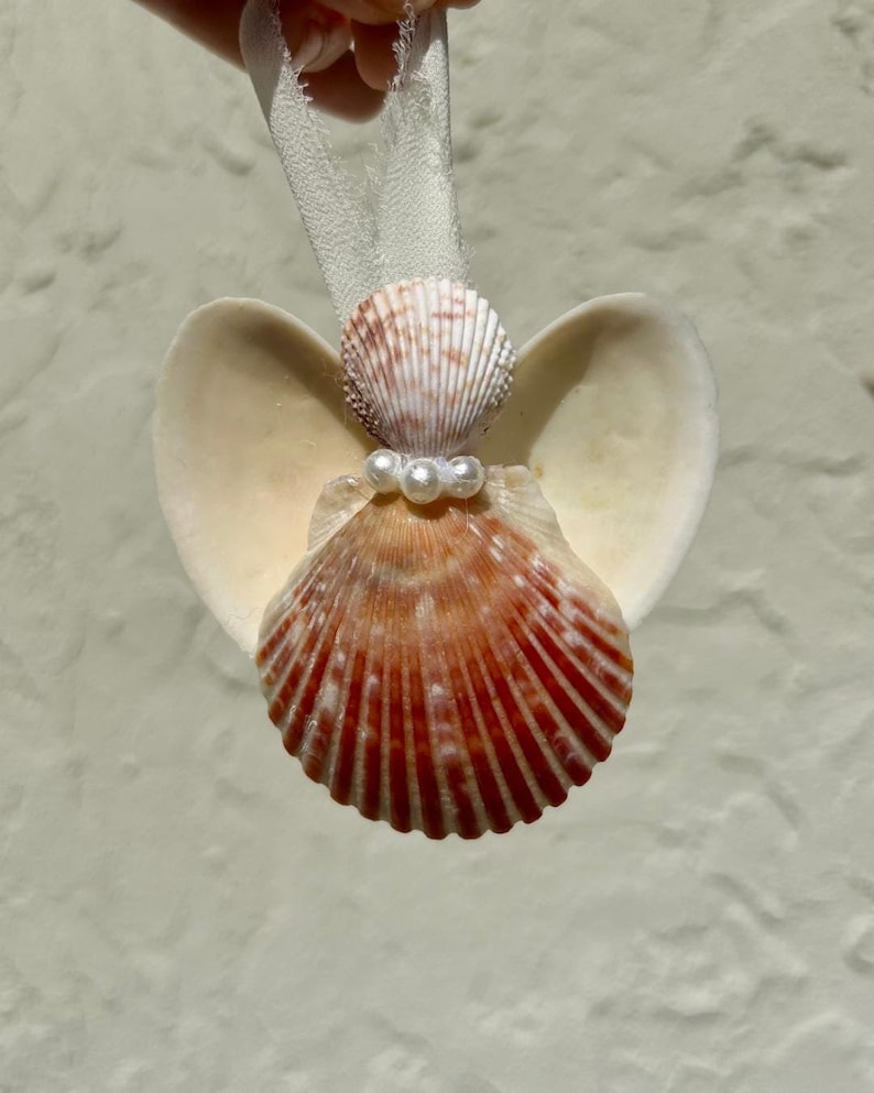 Handmade Seashell Angel Ornament: Coastal Christmas Decor - Etsy