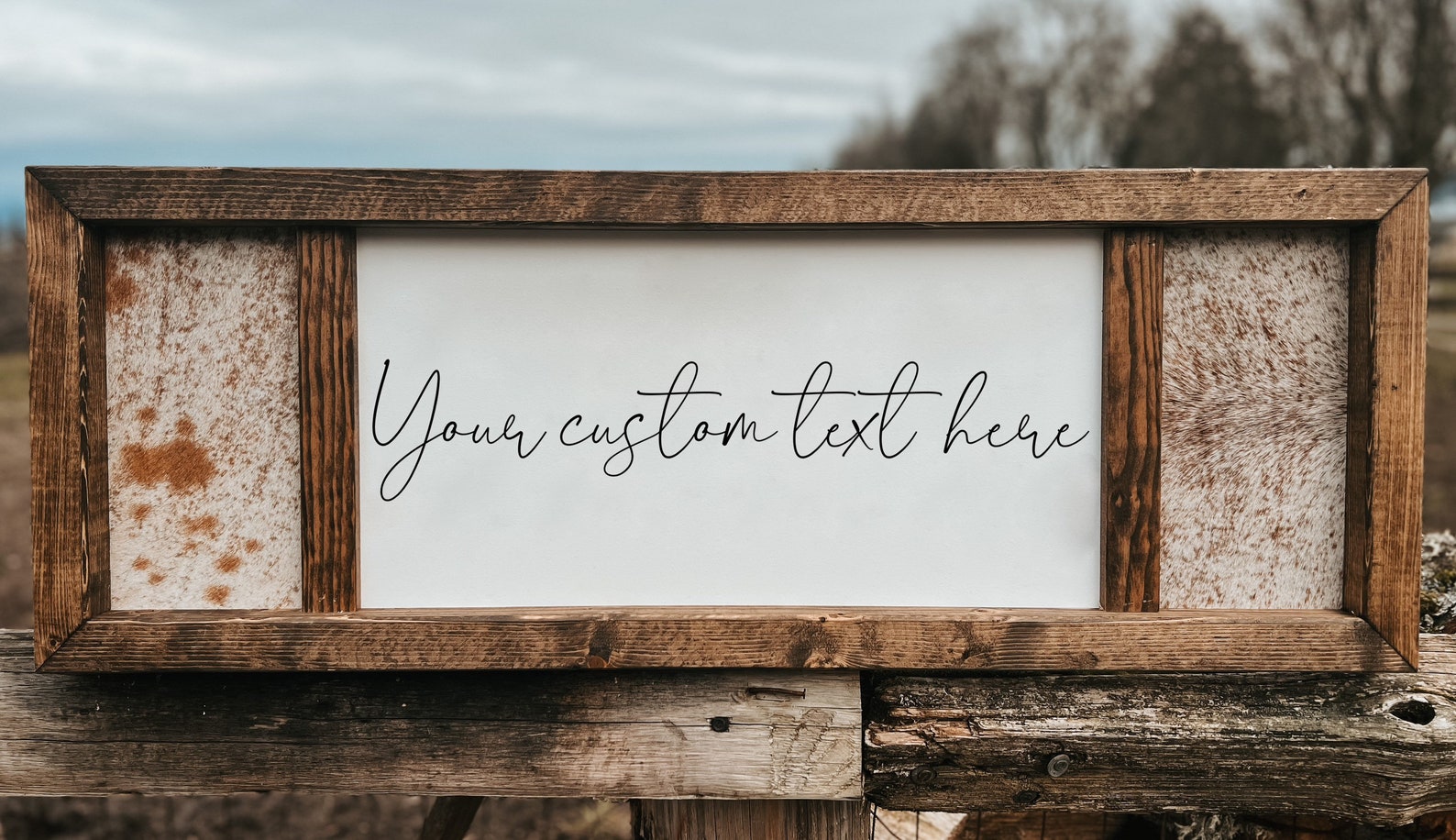 Customizable Genuine Cowhide Sign/western Sign/ Handmade Sign - Etsy