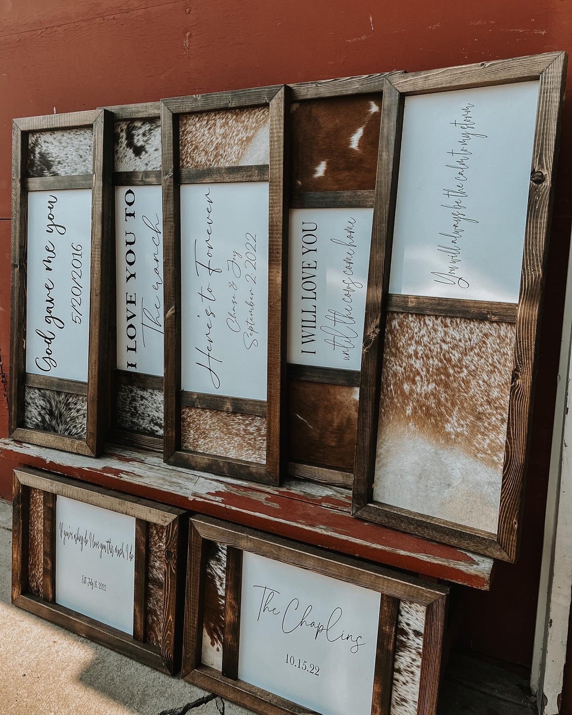 Customizable Genuine Cowhide Sign/western Sign/ Handmade Sign - Etsy