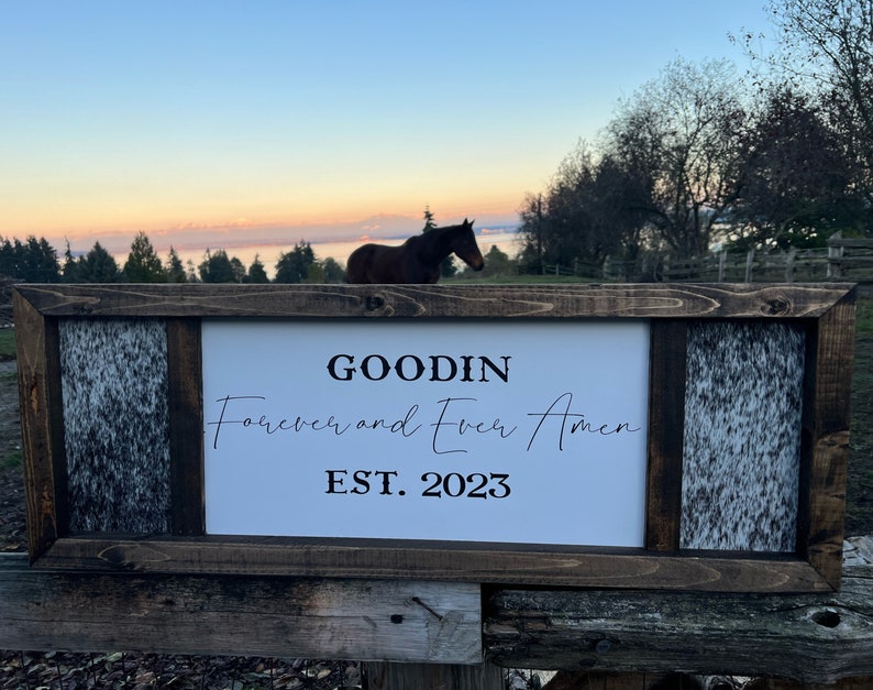 Customizable Genuine Cowhide Sign/western Sign/ Handmade Sign - Etsy