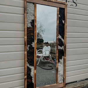 Cowhide Full Length Mirror: Handmade Western Decor - Etsy